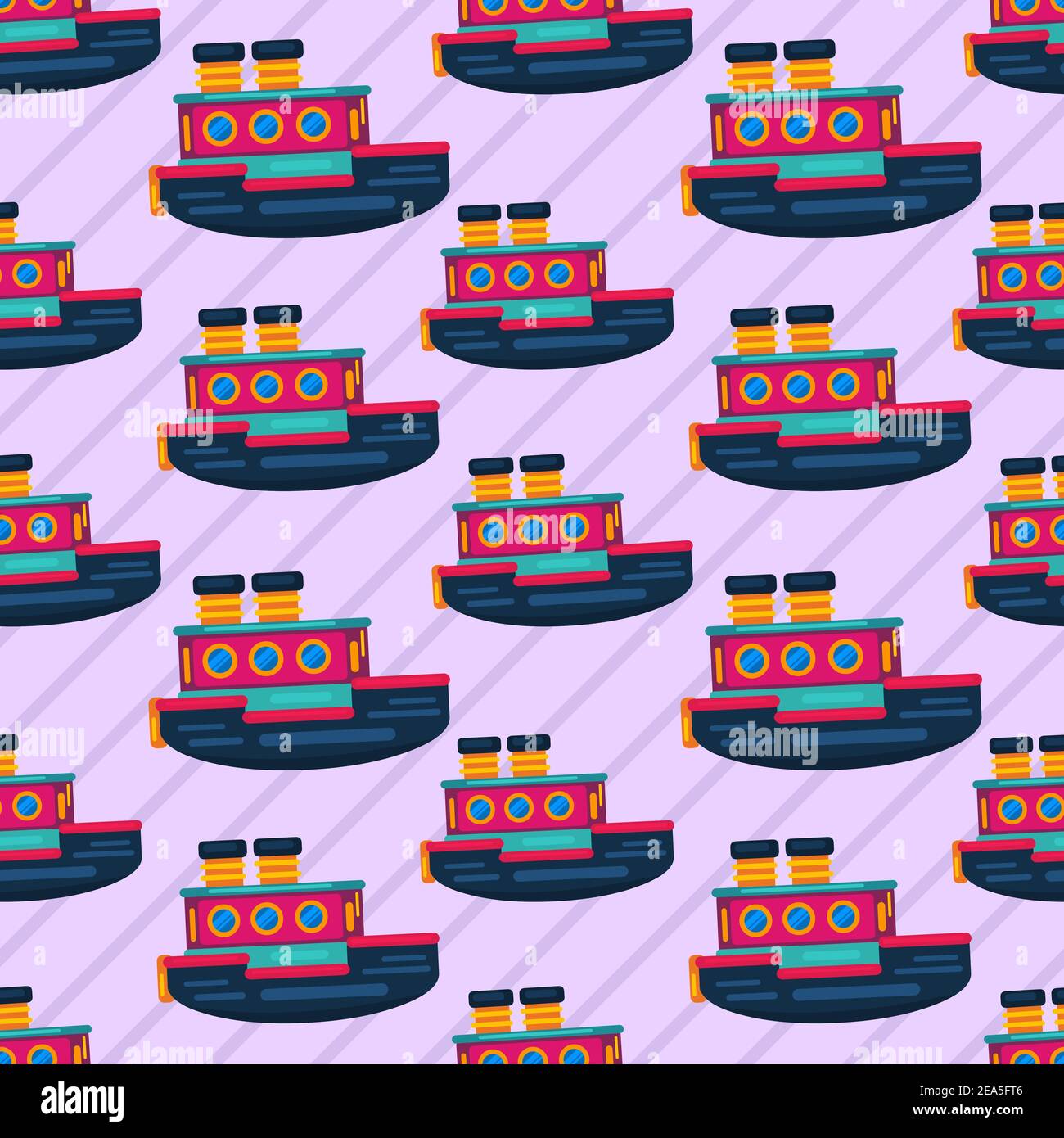 cruise ship transportation seamless pattern vector illustration Stock ...