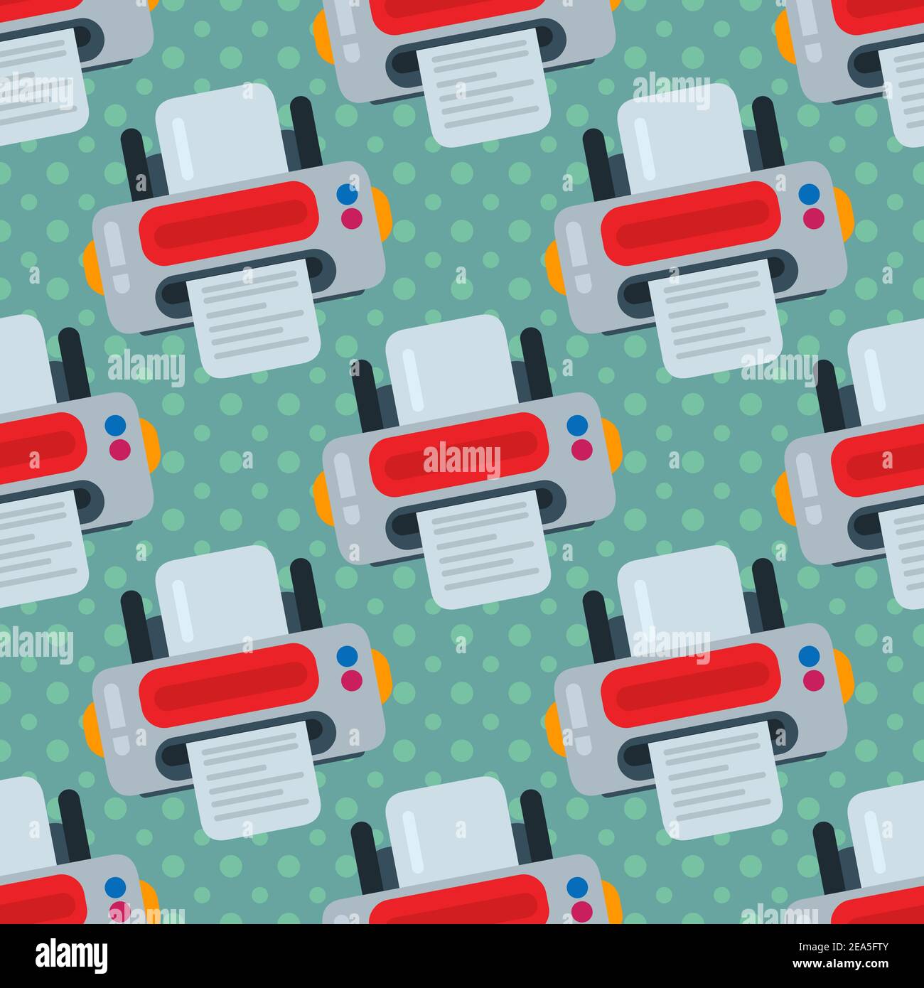 printer seamless pattern vector illustration Stock Vector Image & Art ...