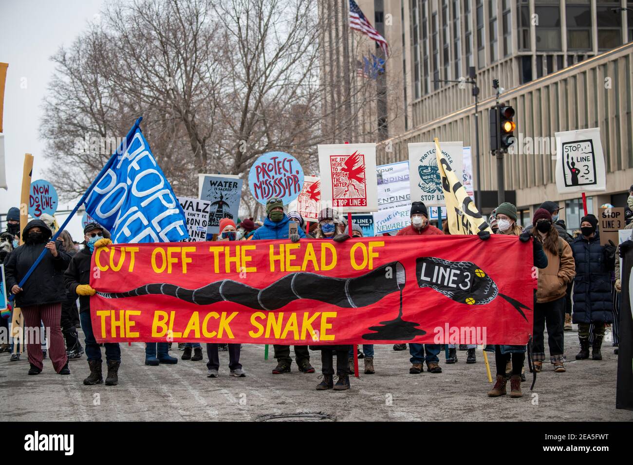 St. Paul, Minnesota. Indigenous groups and opponents of the Enbridge ...