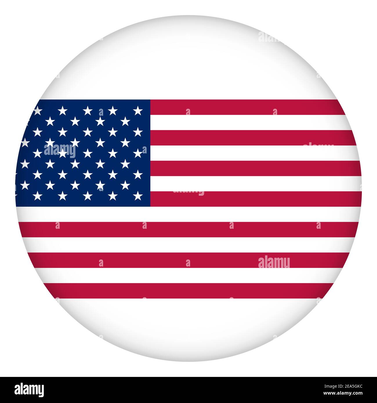 Flag of USA round icon, badge or button. American national symbol ...