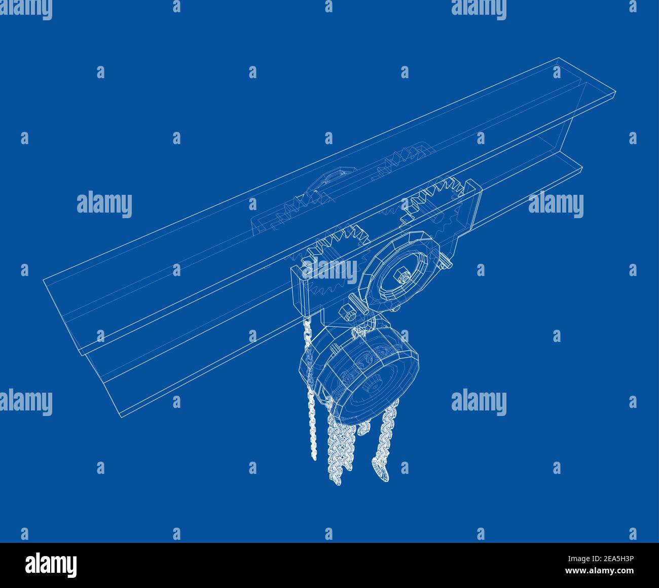 A Hoist on the beam. Vector Stock Vector Image & Art - Alamy