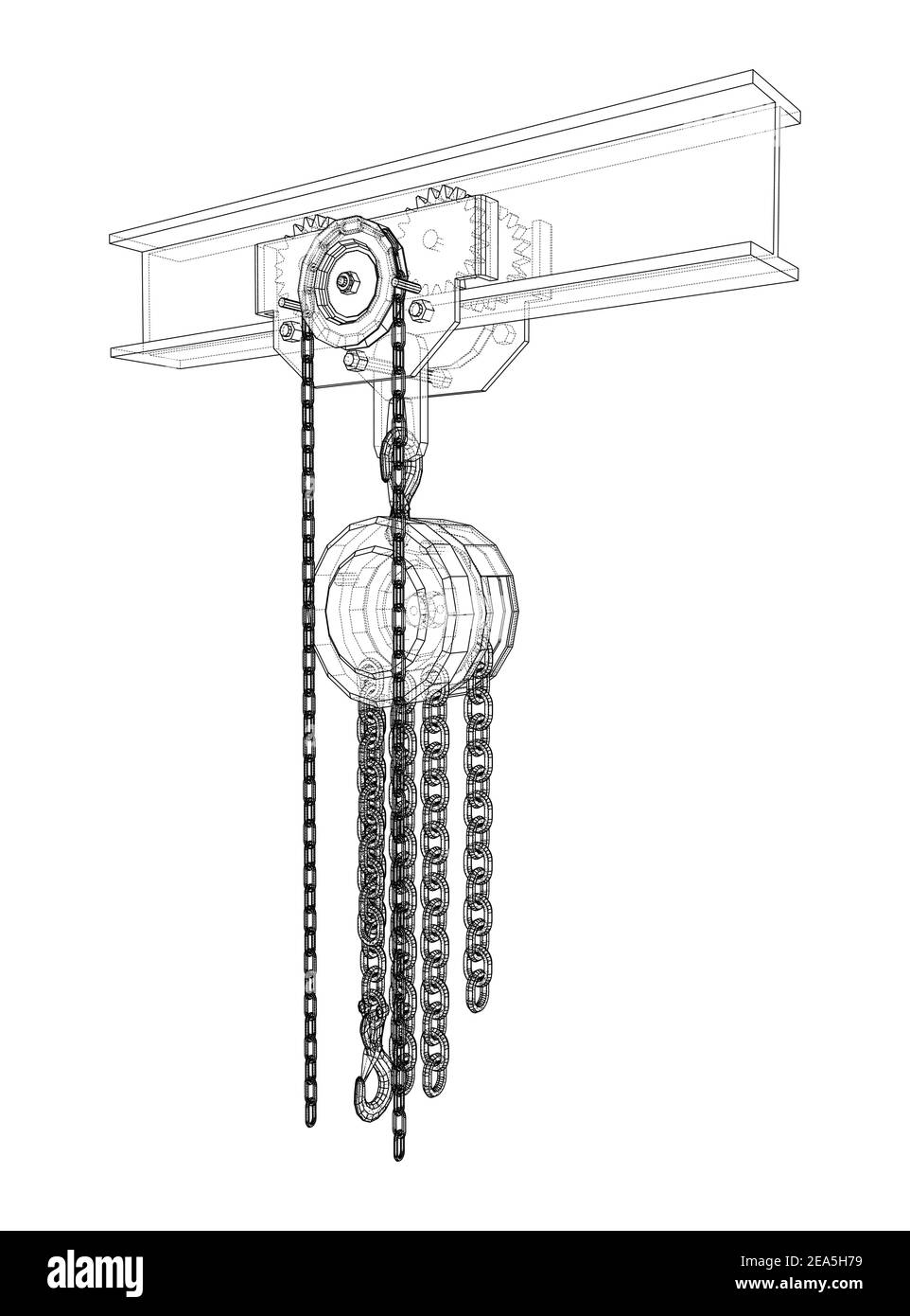 Hoist chain block Stock Vector Images - Alamy