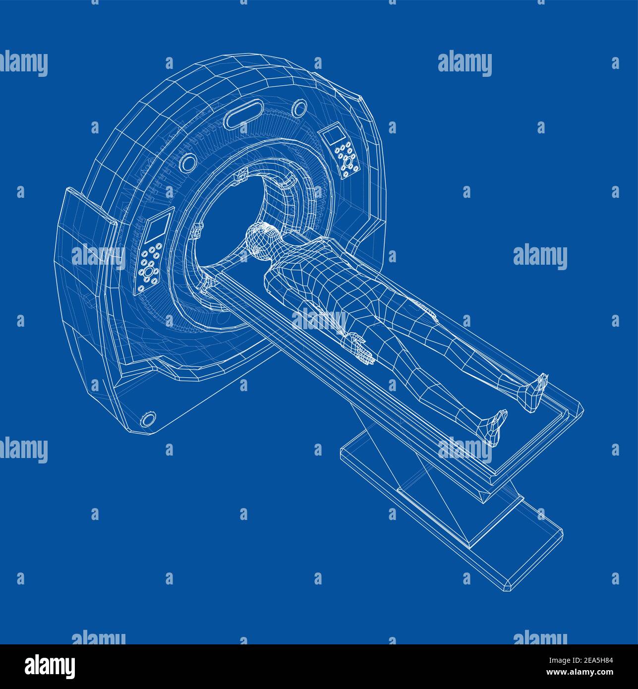 Patient inside mri machine Stock Vector Images - Alamy