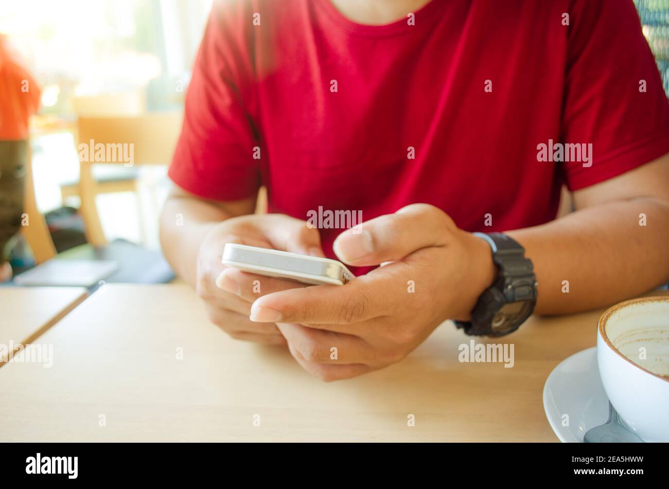 Closeup man hand typing hi-res stock photography and images - Alamy