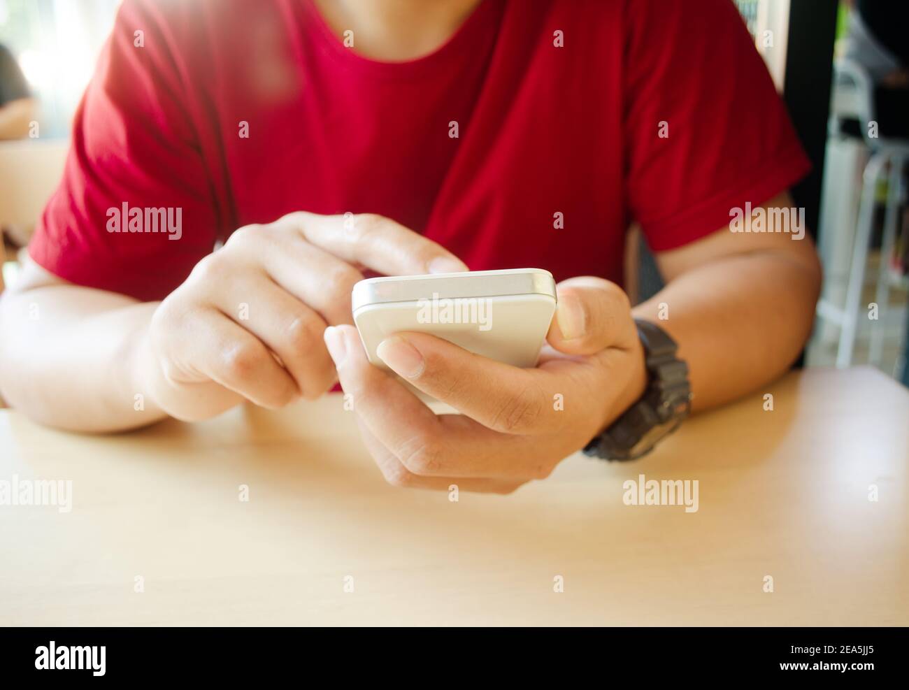 Closeup man hand typing hi-res stock photography and images - Alamy