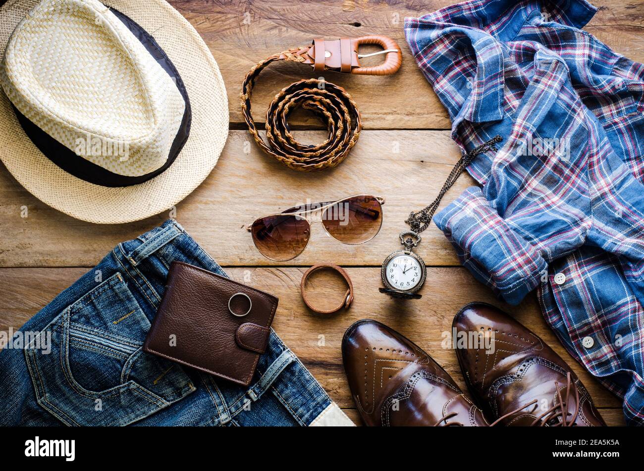 Clothing and accessories for men - tone vintage Stock Photo - Alamy