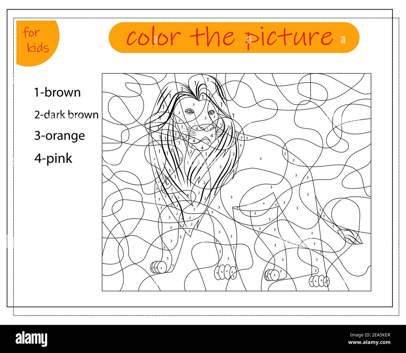 Lion coloring hi-res stock photography and images - Alamy