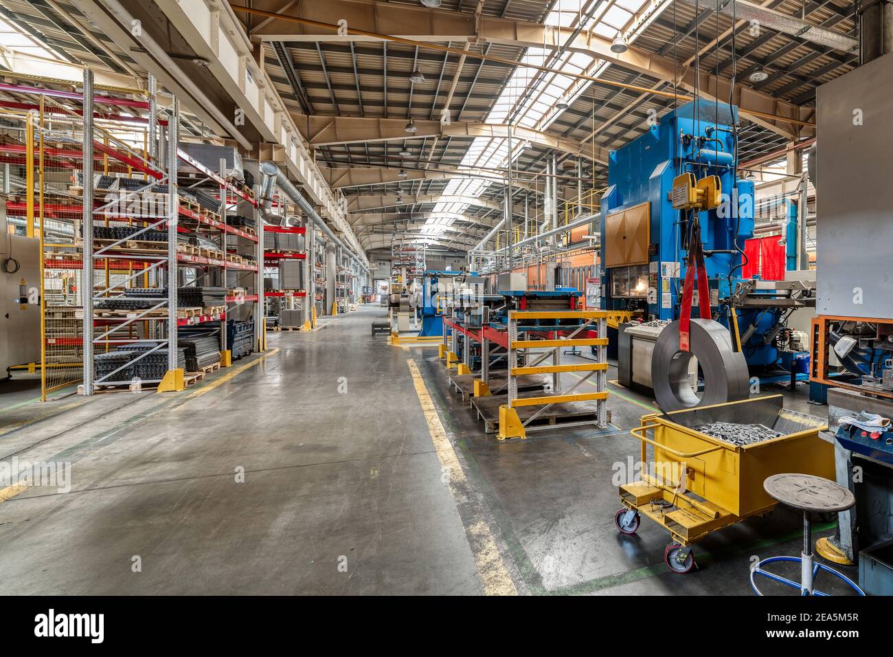 The interior of the metalworking shop. Modern industrial enterprise ...