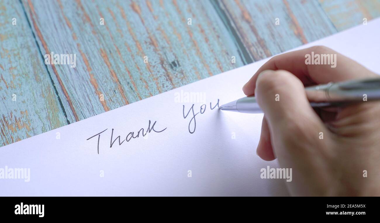 Thank you writing pen hi-res stock photography and images - Alamy