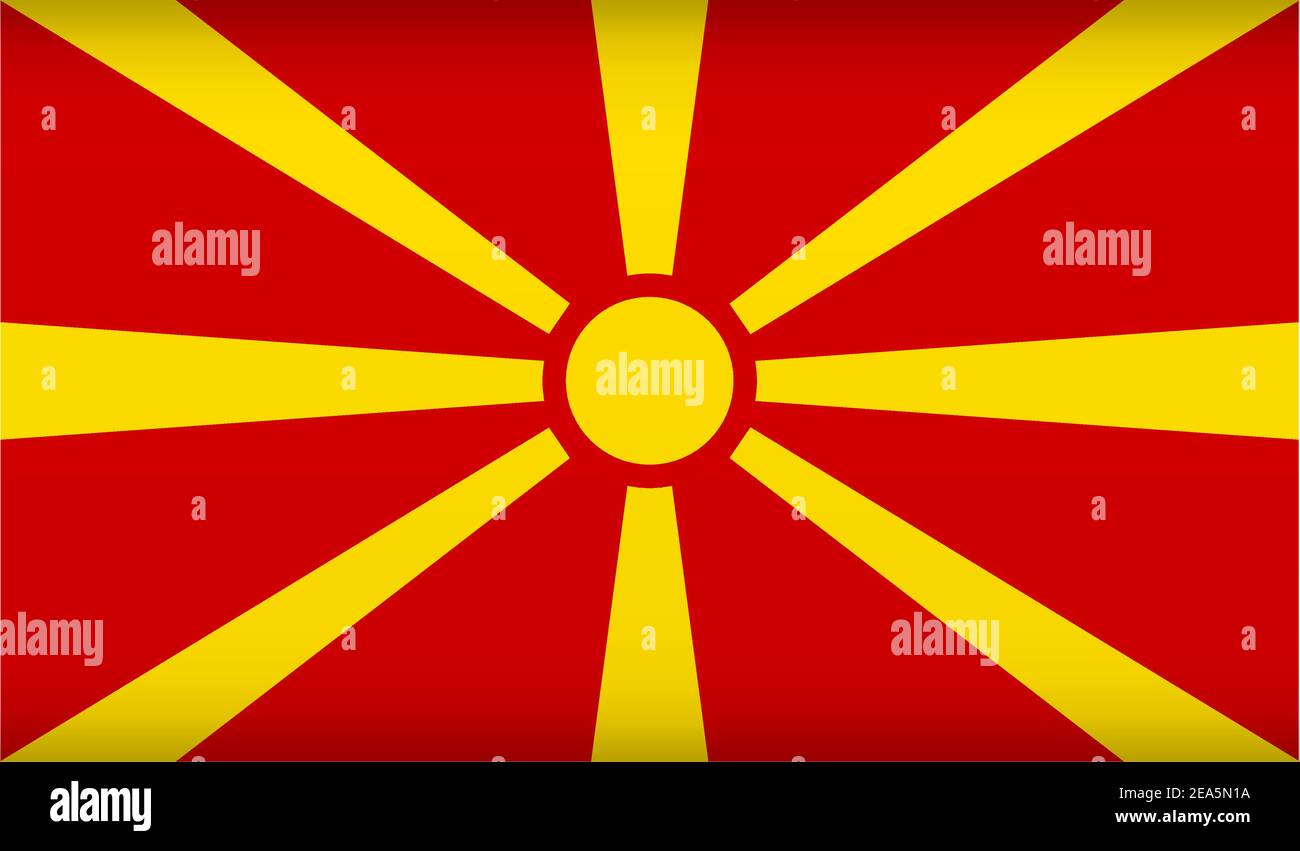 Vector flag of Macedonia. Color symbol isolated on white background ...