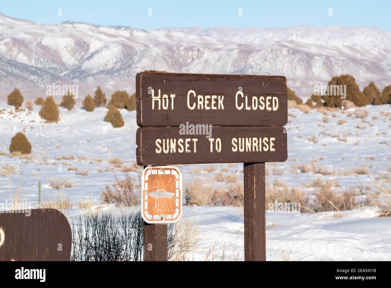 Hot Creek Geological Site is a famous landmark in Mono County. The hot ...