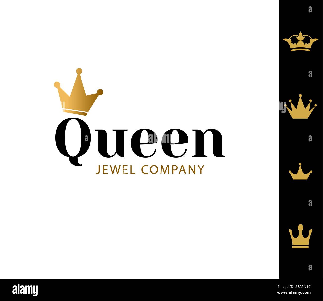 Golden sign crown queen. Design modern logos king crown for Business ...