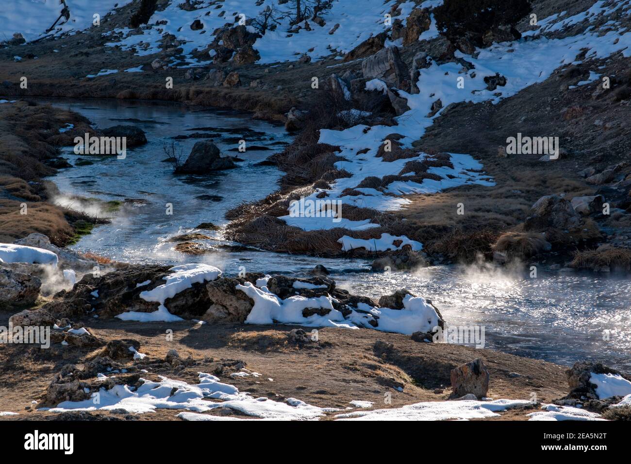 Hot Creek Geological Site is a famous landmark in Mono County. The hot ...