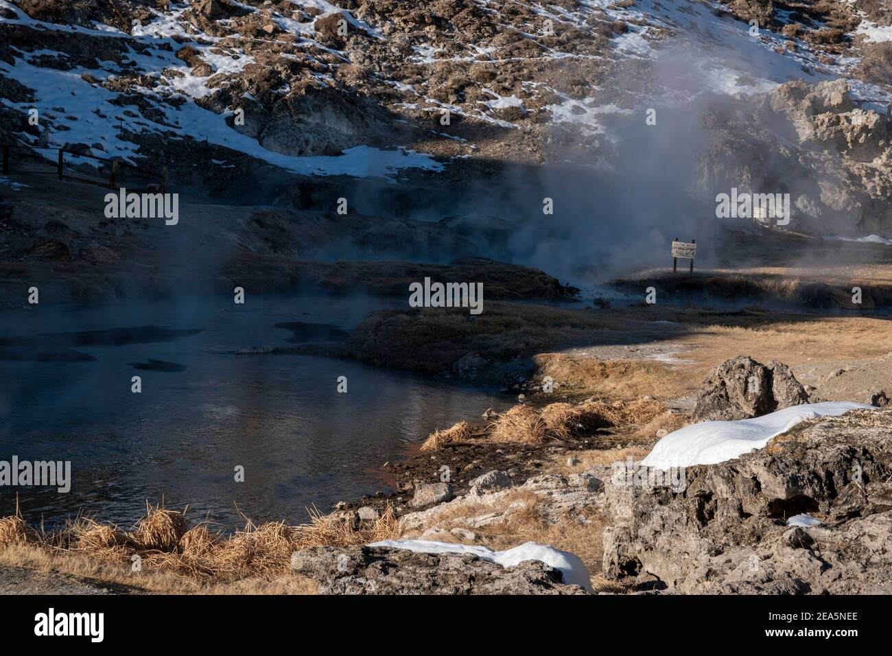 Hot Creek Geological Site is a famous landmark in Mono County. The hot ...