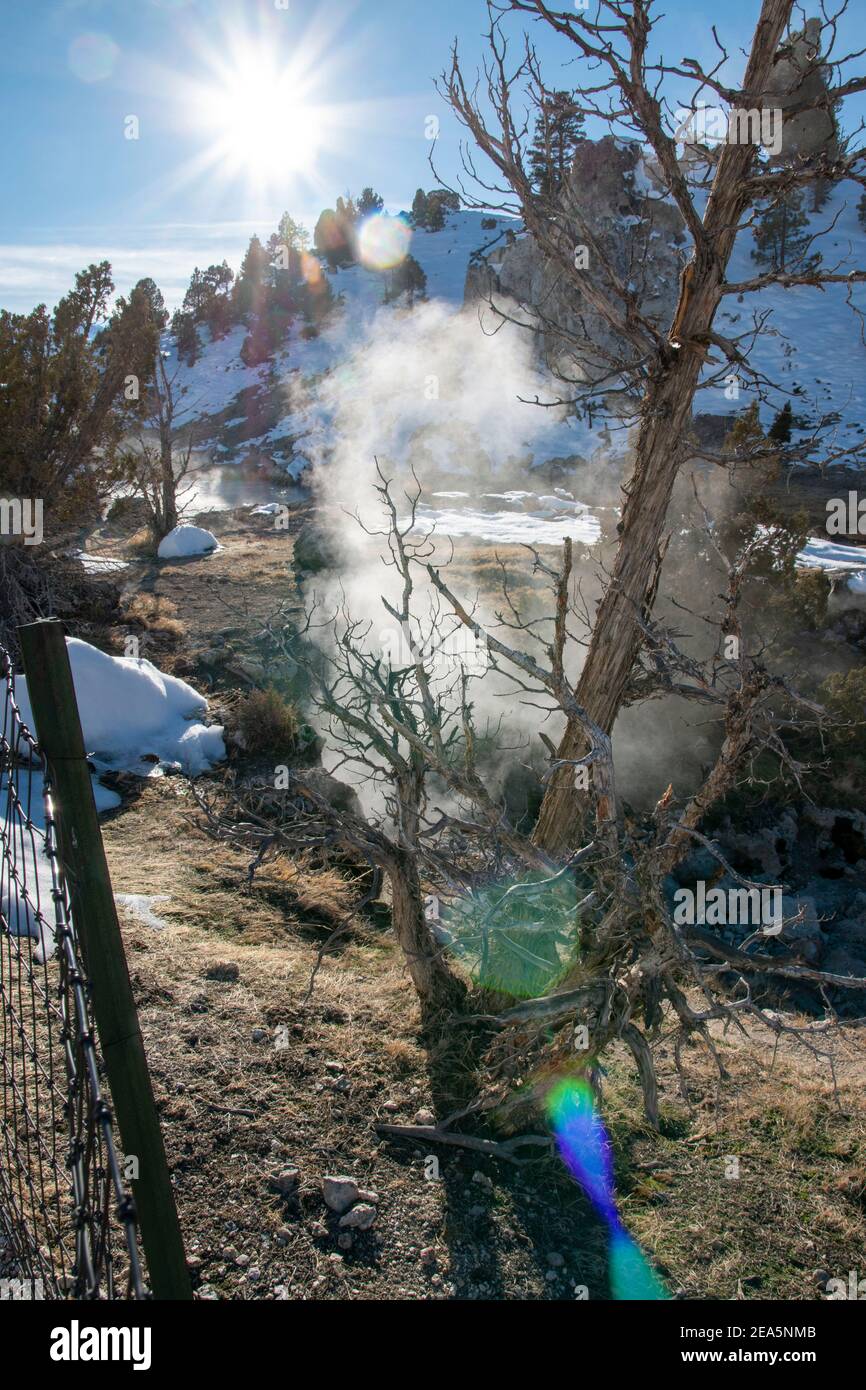 Hot Creek Geological Site is a famous landmark in Mono County. The hot ...