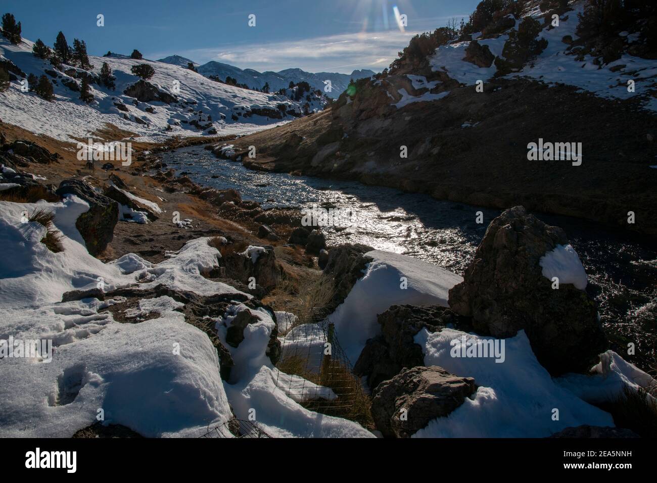 Hot Creek Geological Site is a famous landmark in Mono County. The hot ...