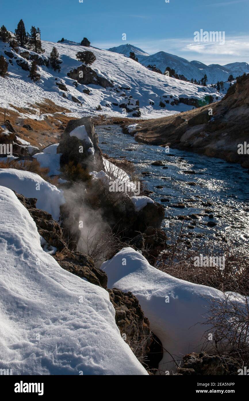Hot Creek Geological Site is a famous landmark in Mono County. The hot ...