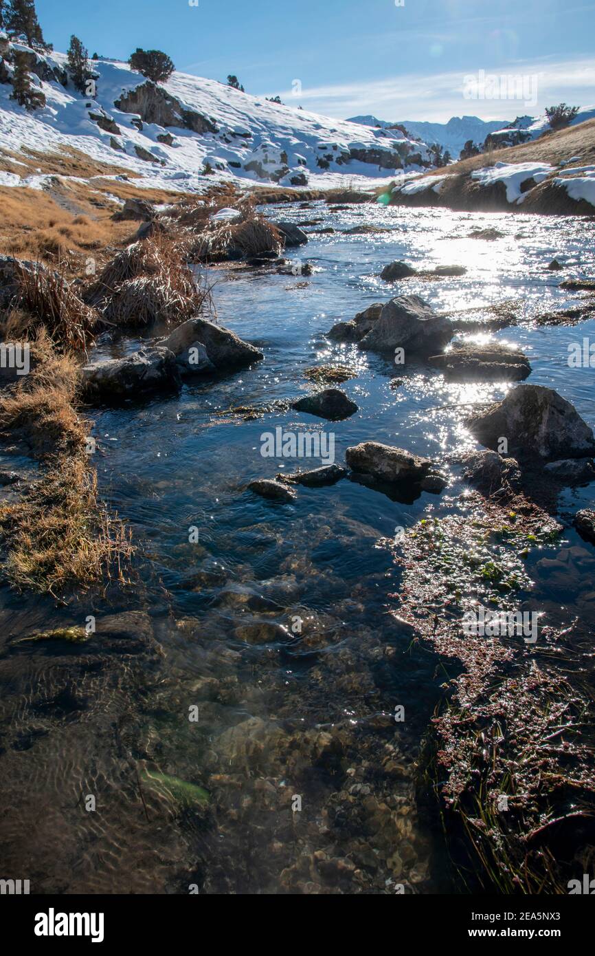Hot Creek Geological Site is a famous landmark in Mono County. The hot ...