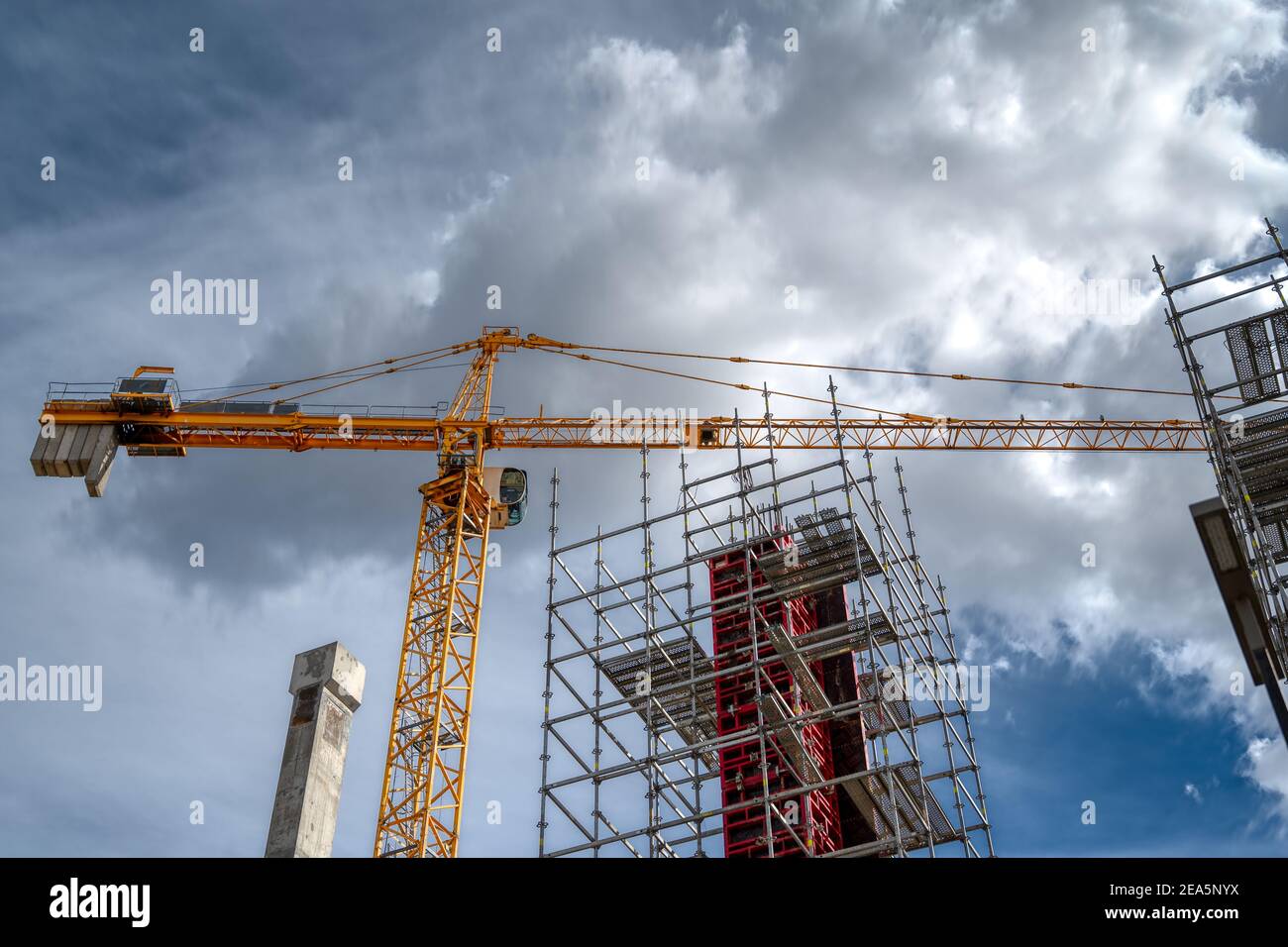 High-rise construction tower crane Stock Photo - Alamy