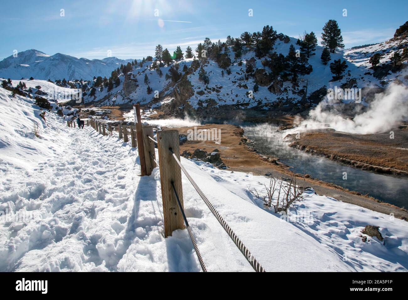 Hot Creek Geological Site is a famous landmark in Mono County. The hot ...