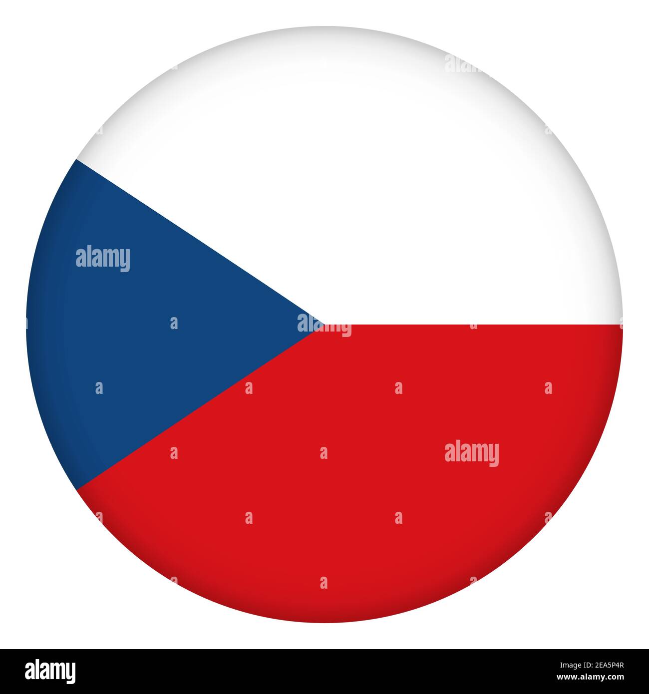 Flag of Czech Republic round icon, badge or button. Czech national ...