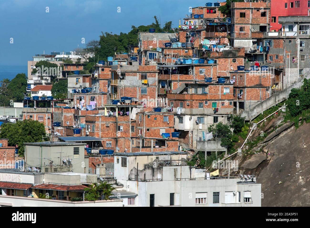 A favela on hillside hi-res stock photography and images - Alamy