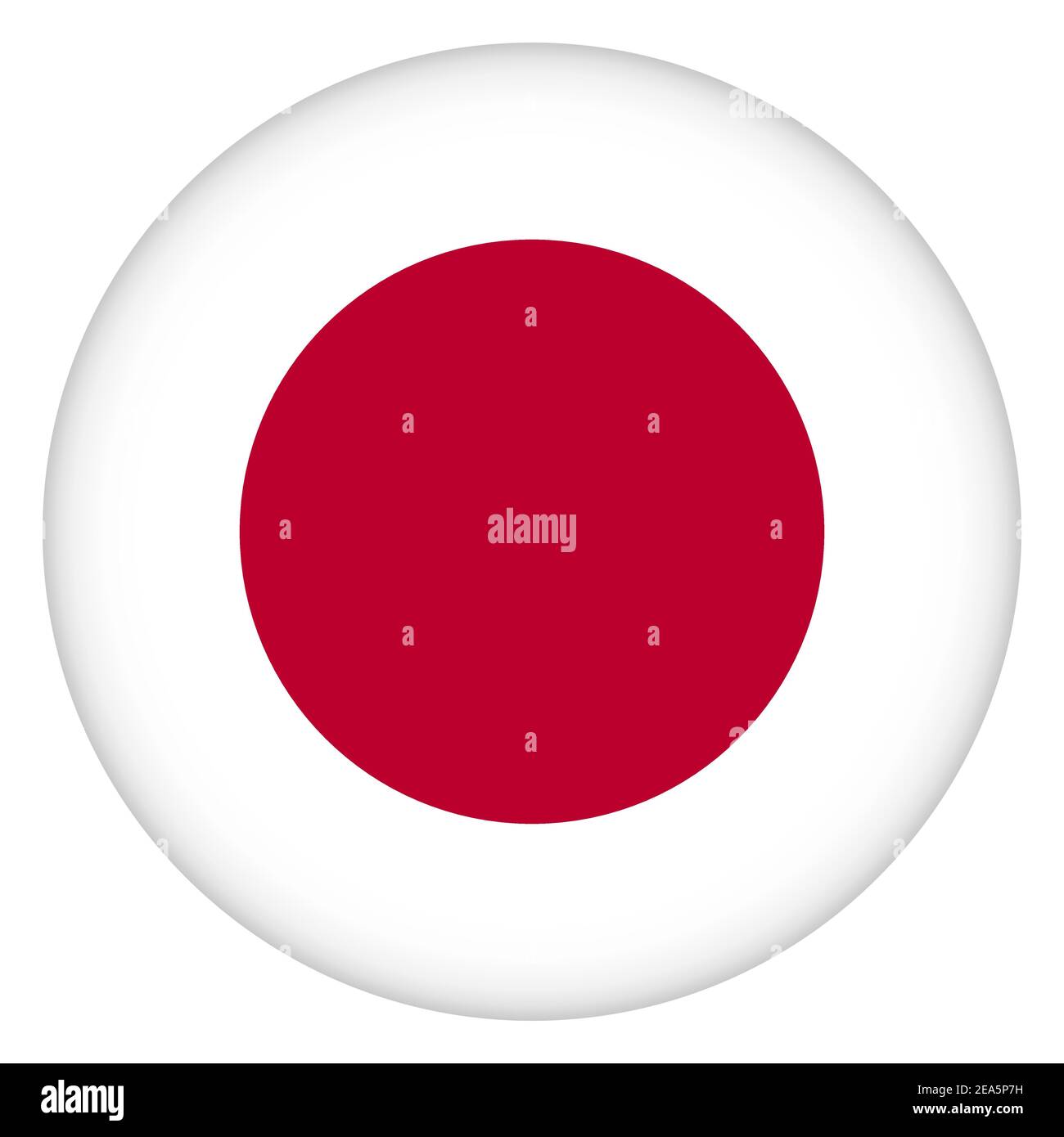 Flag of Japan round icon, badge or button. Japanese national symbol ...