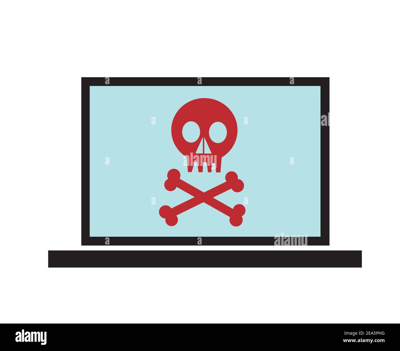 Warning on laptop screen Stock Vector Images - Alamy