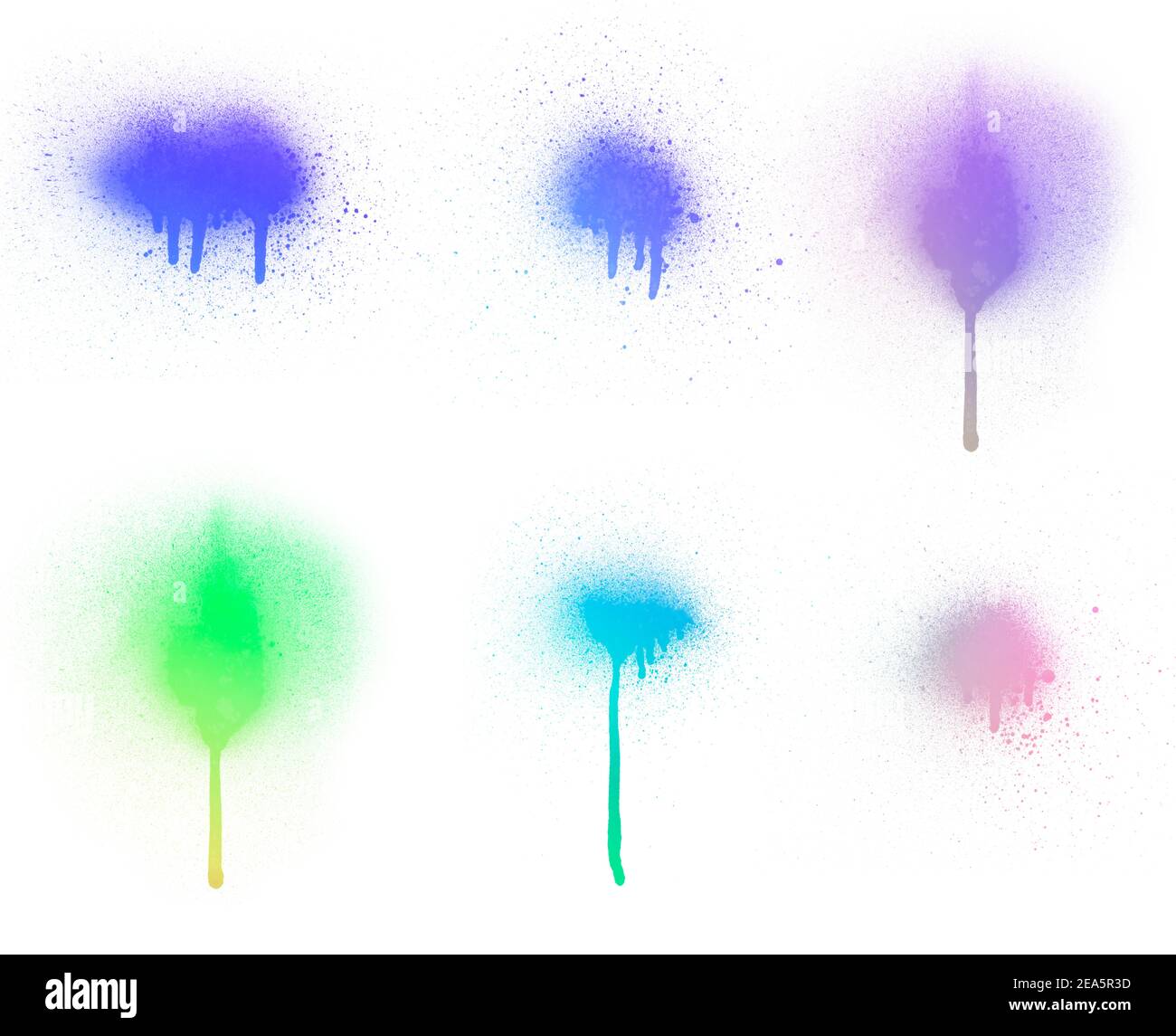 Abstract colorful paint set of brushes for painting Stock Photo - Alamy