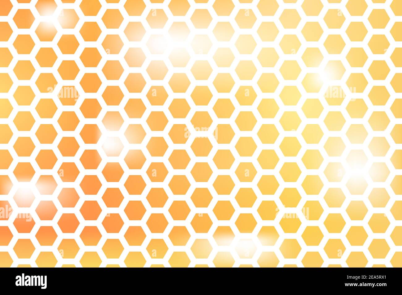 Golden background with honeycomb shapes. Vector illustration. Pattern ...