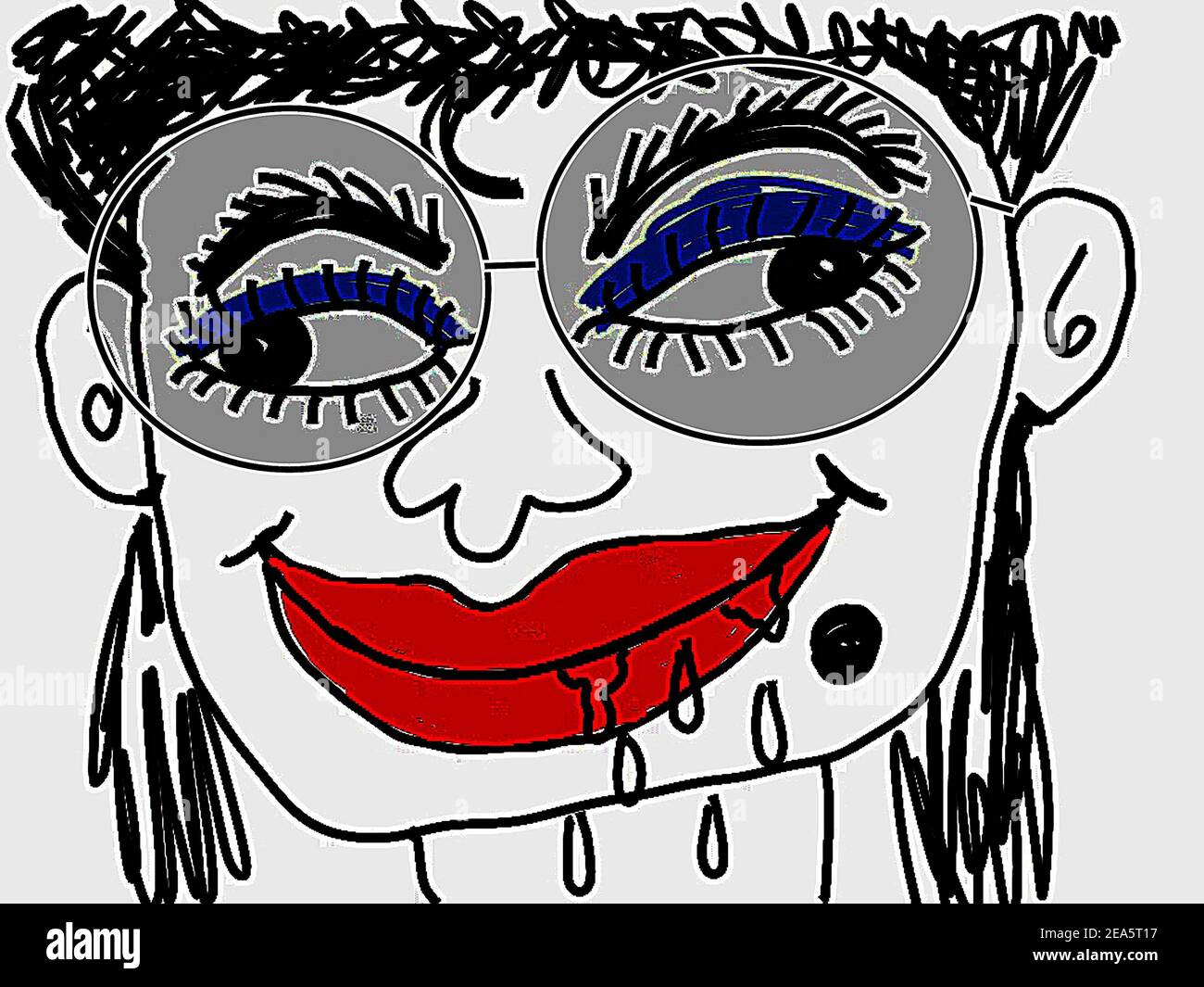 Drawing ,Sketch ,Cute ,Handsome ,Happy, Crazy, Monster, man Stock Photo ...