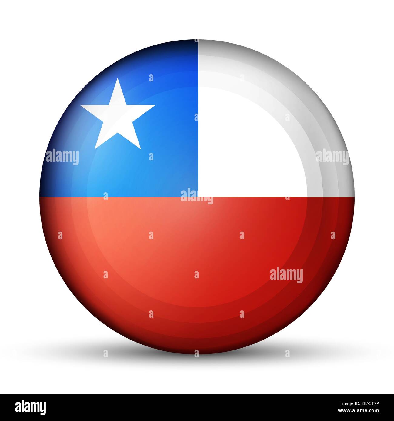 Flag chile realistic 3d Cut Out Stock Images & Pictures - Alamy
