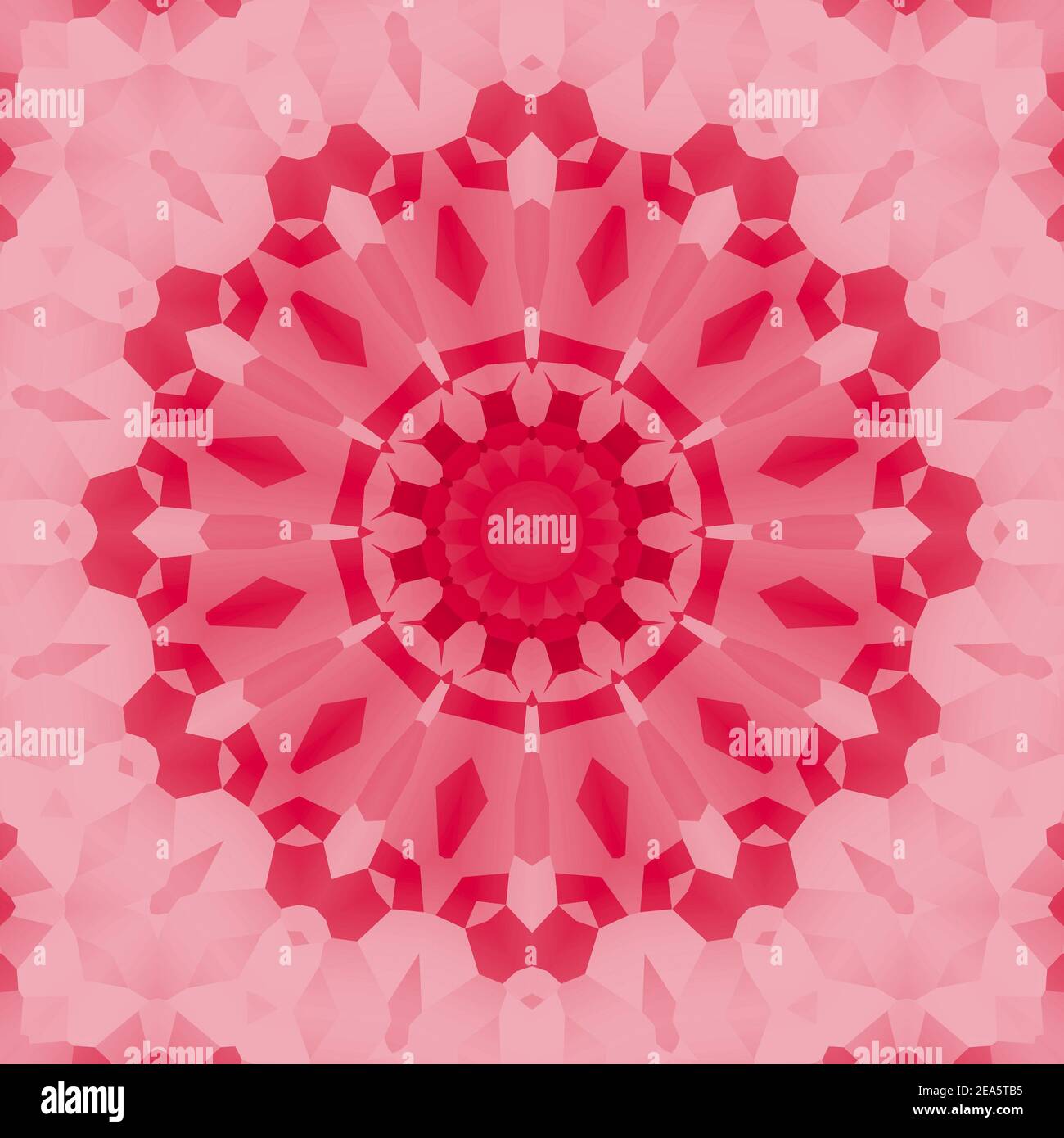 Pink Concentric Flower Design Mandala Kaleidoscopic illustration design ...