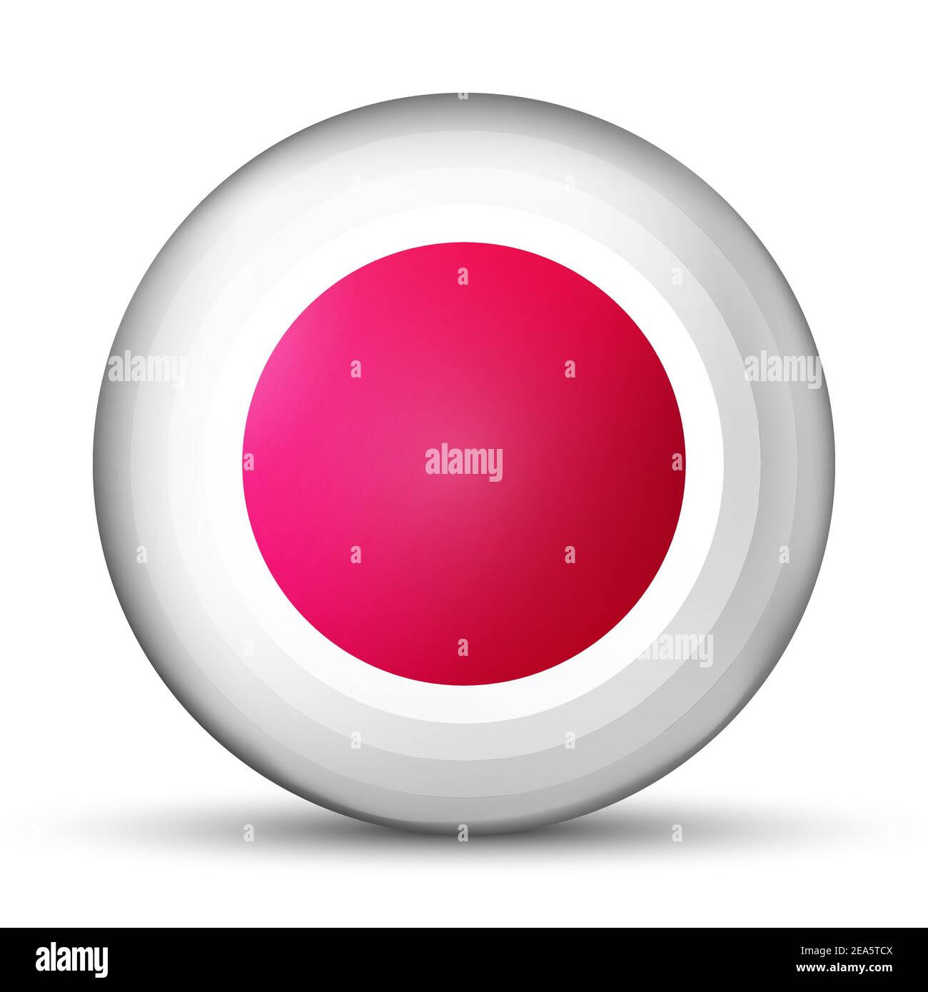 Glass light ball with flag of Japan. Round sphere, template icon ...