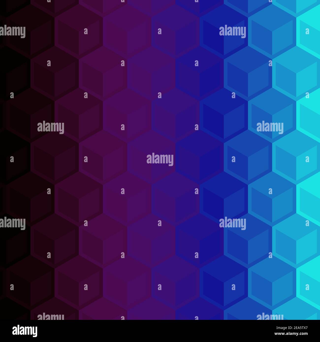 Abstract 3D hex cube glitch pattern tech innovation concept with ...