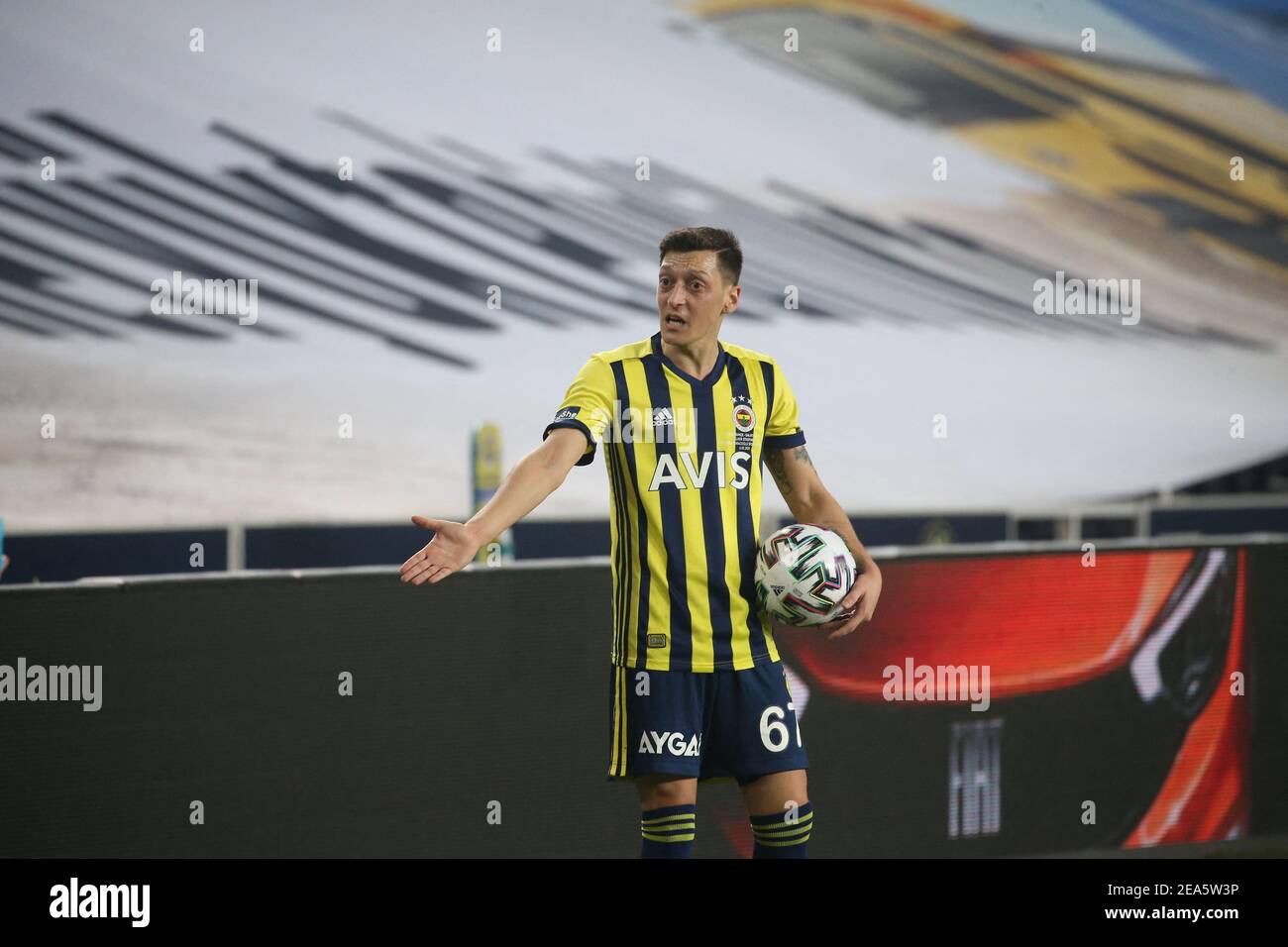 FenerbahceâÂ€Â™s Mesut Ozil, during Fenerbahce - Galatasaray Turkish ...