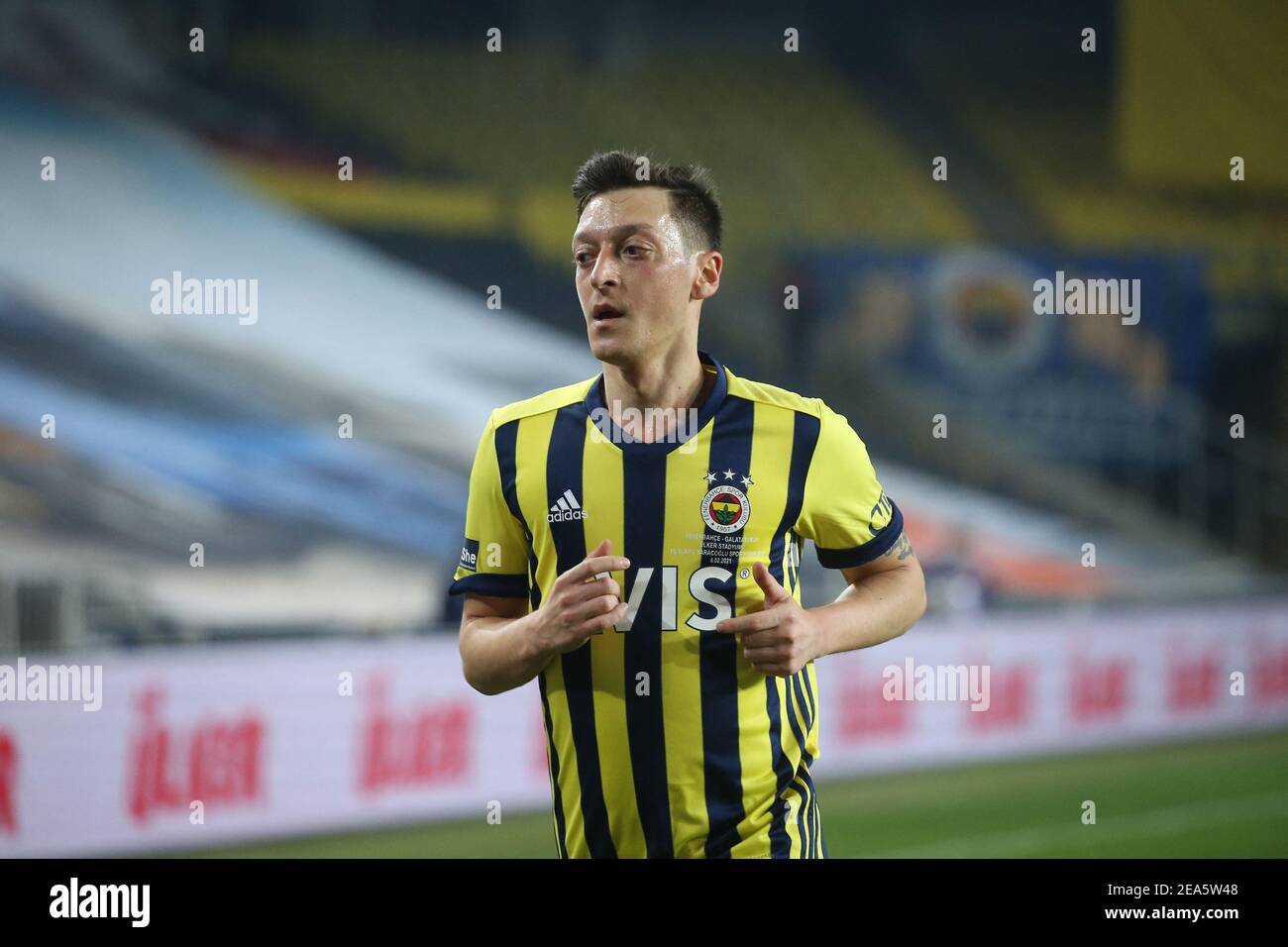 Fenerbahce’s Mesut Ozil, during Fenerbahce - Galatasaray Turkish Super ...