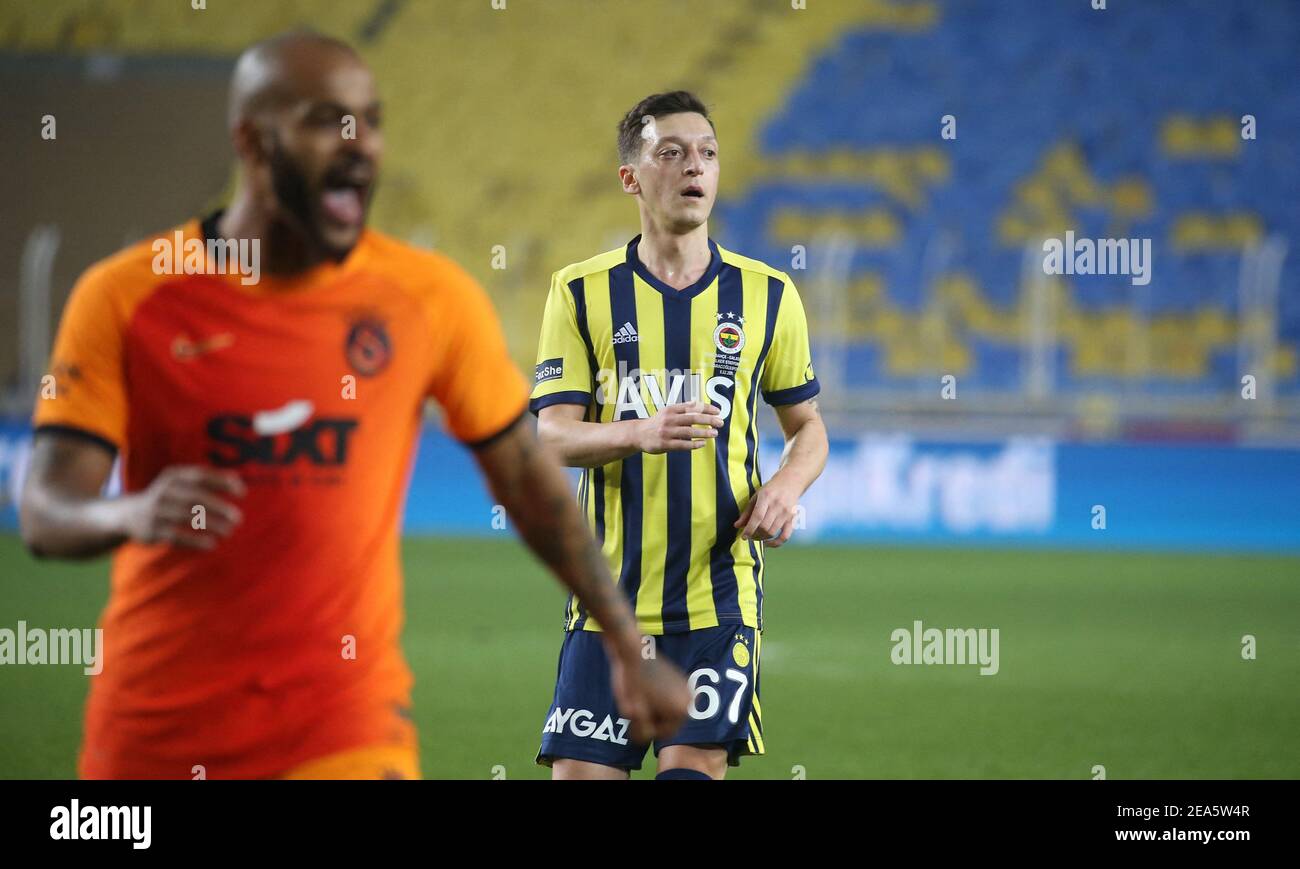 Fenerbahce’s Mesut Ozil, during Fenerbahce - Galatasaray Turkish Super ...