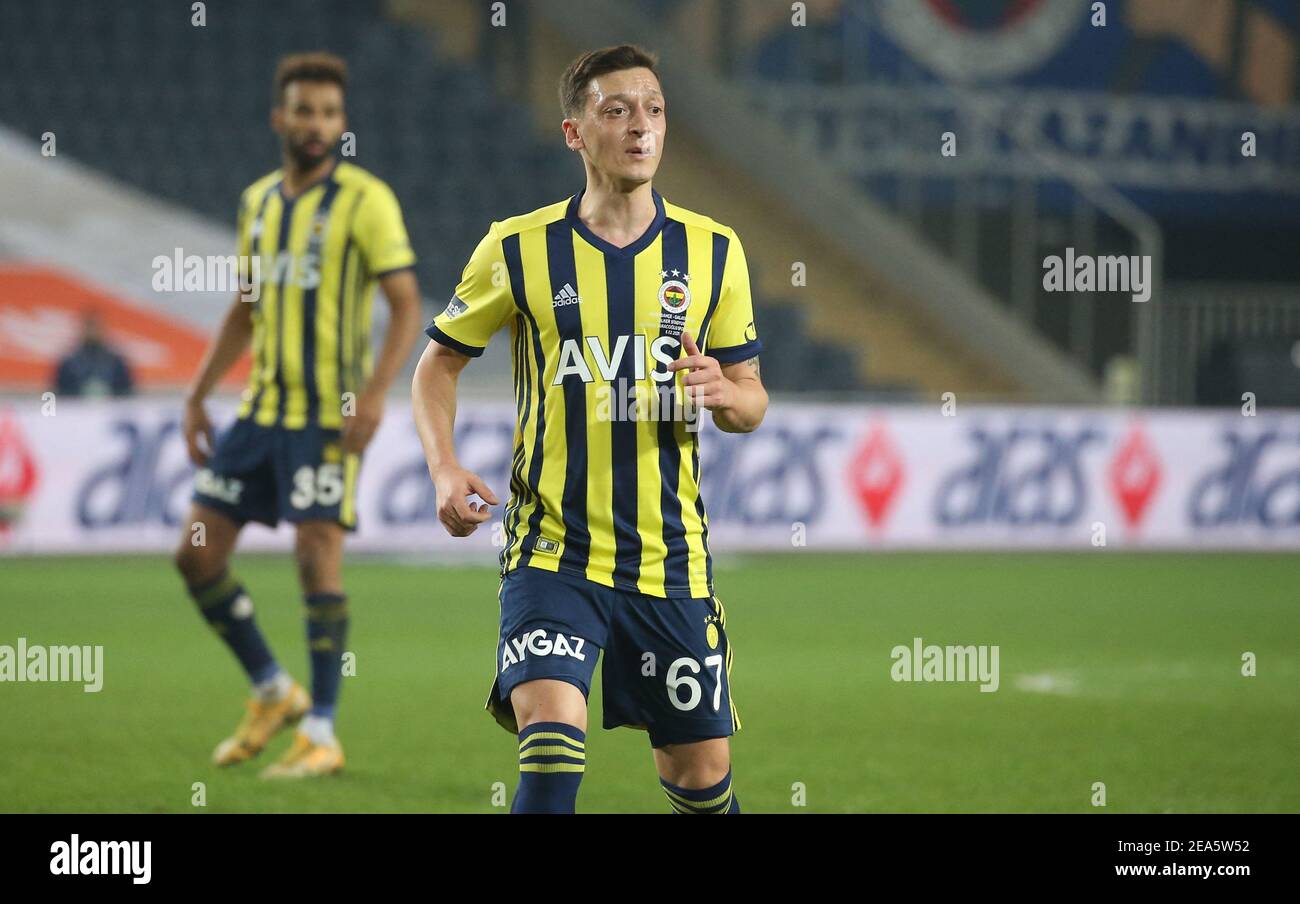 Fenerbahce’s Mesut Ozil, during Fenerbahce - Galatasaray Turkish Super ...