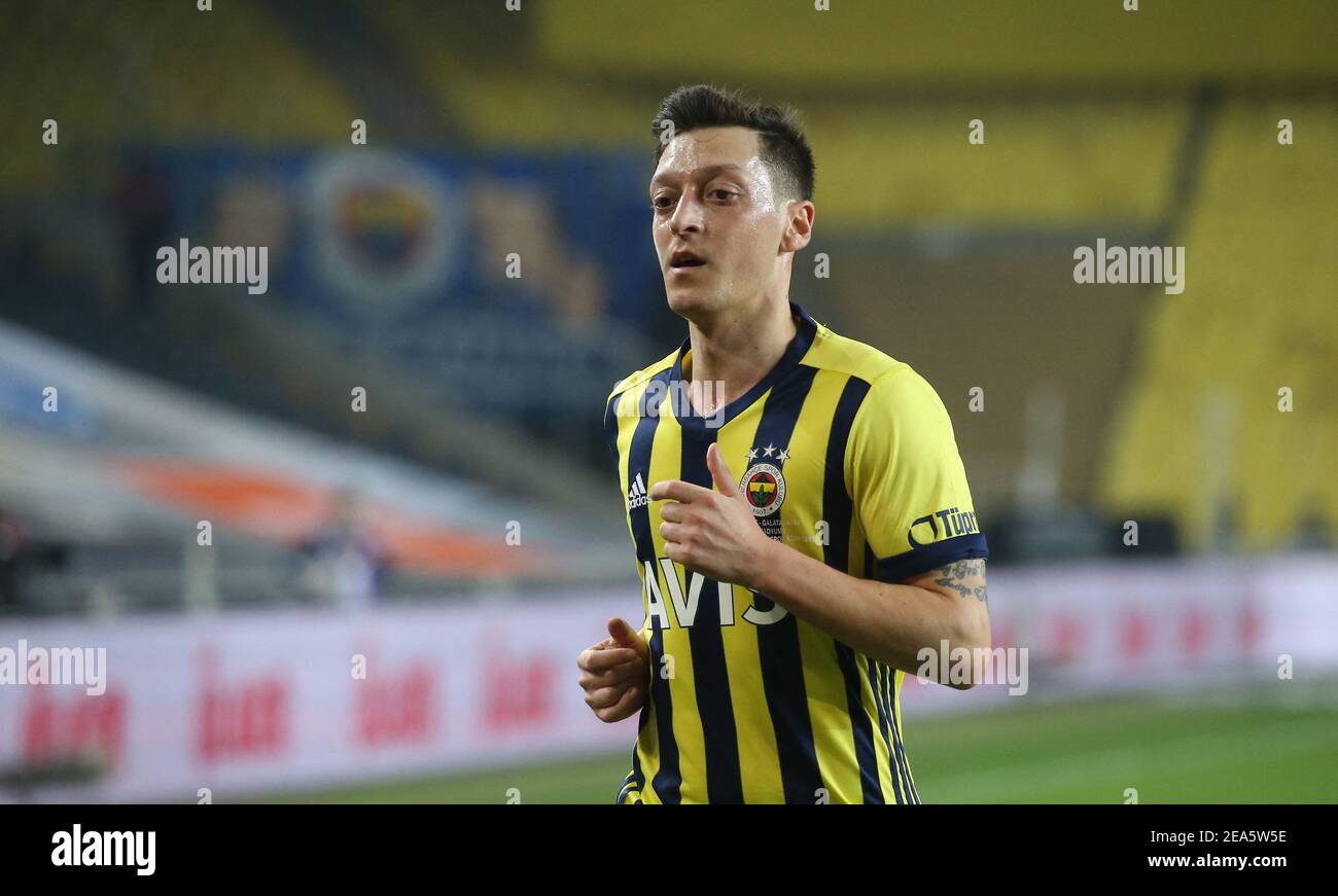 Fenerbahce’s Mesut Ozil, during Fenerbahce - Galatasaray Turkish Super ...