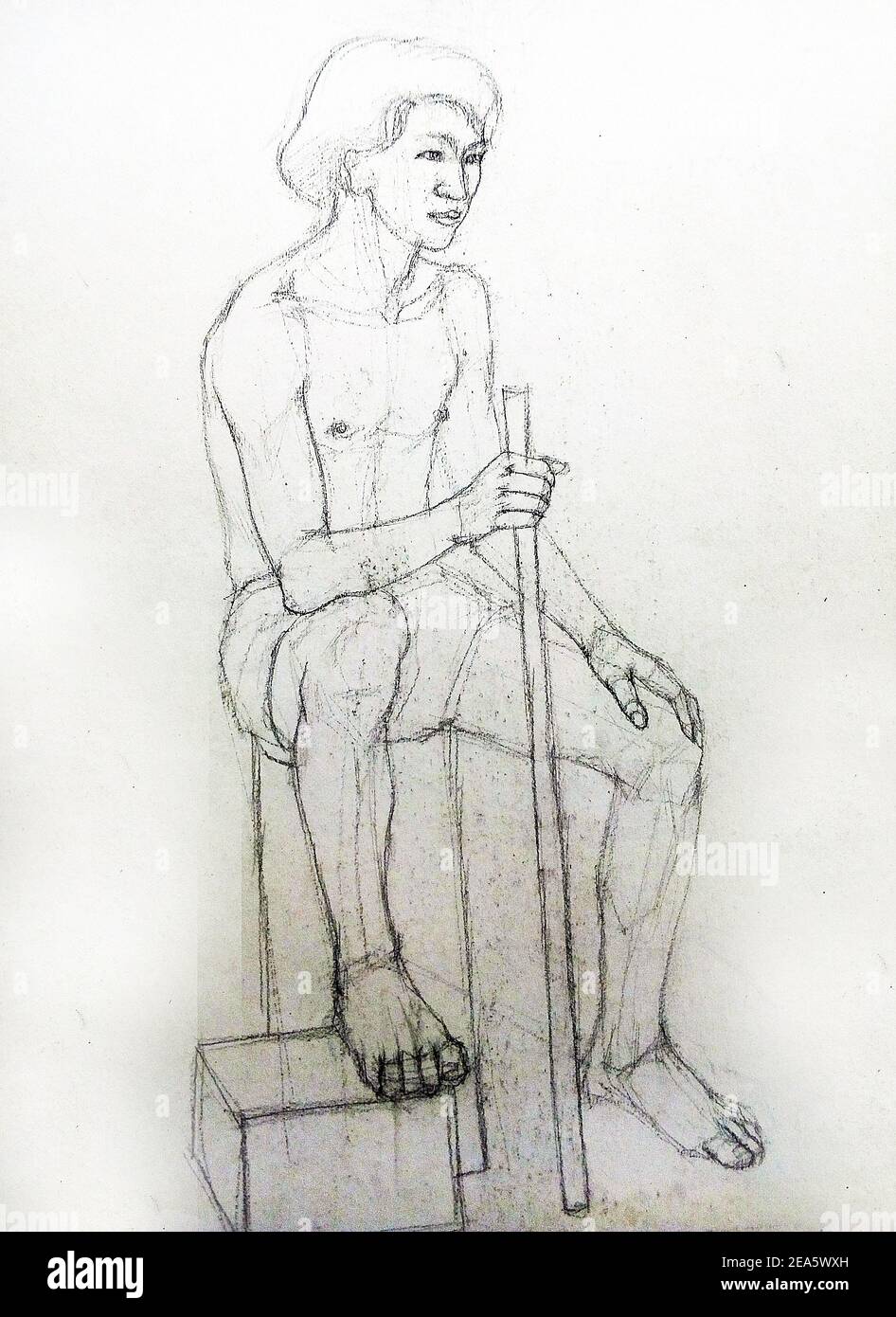 Art ,drawing ,fine art ,Out line ,shape ,man Stock Photo - Alamy