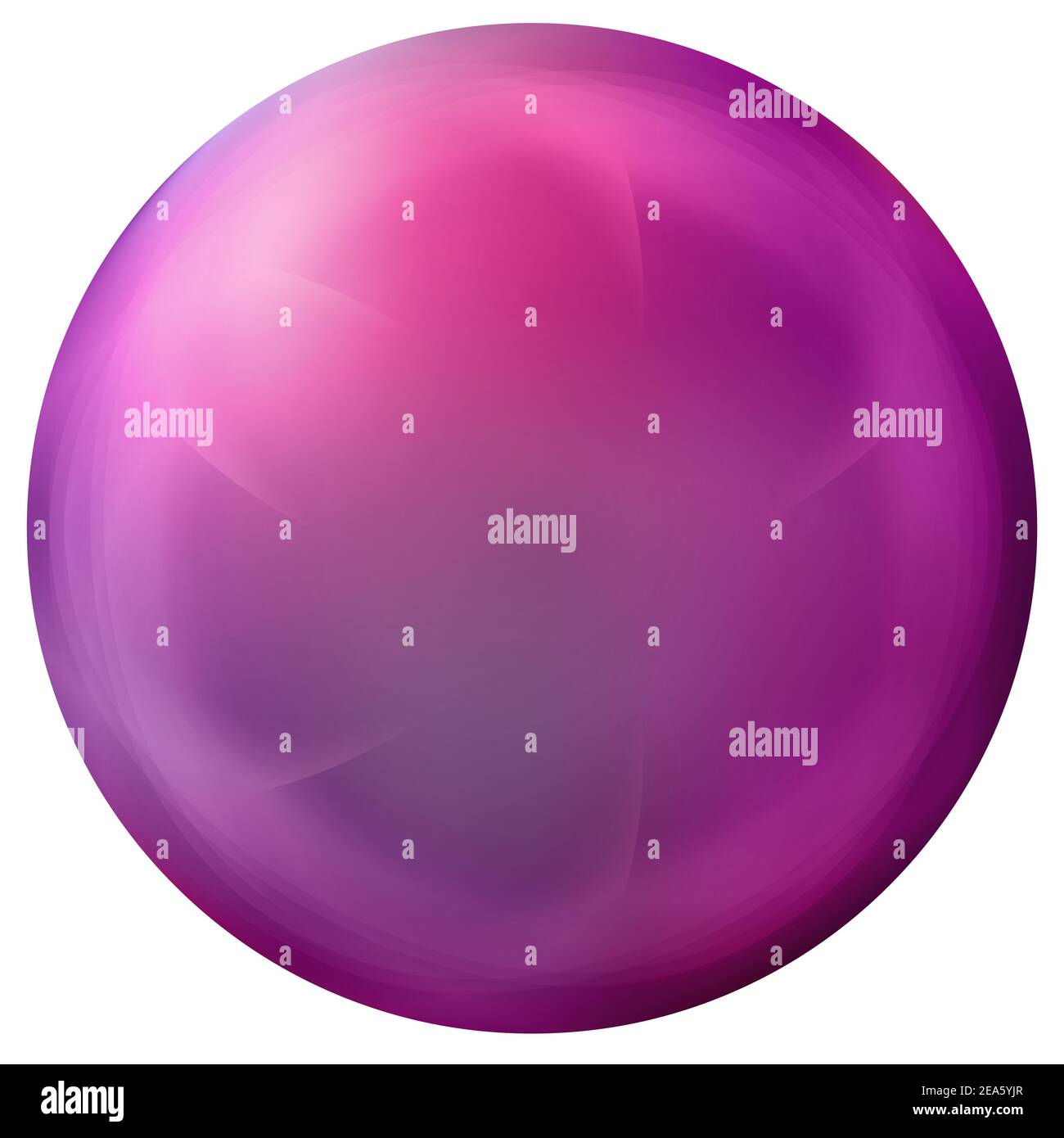 Glass purple ball or precious pearl. Glossy realistic ball, 3D abstract ...