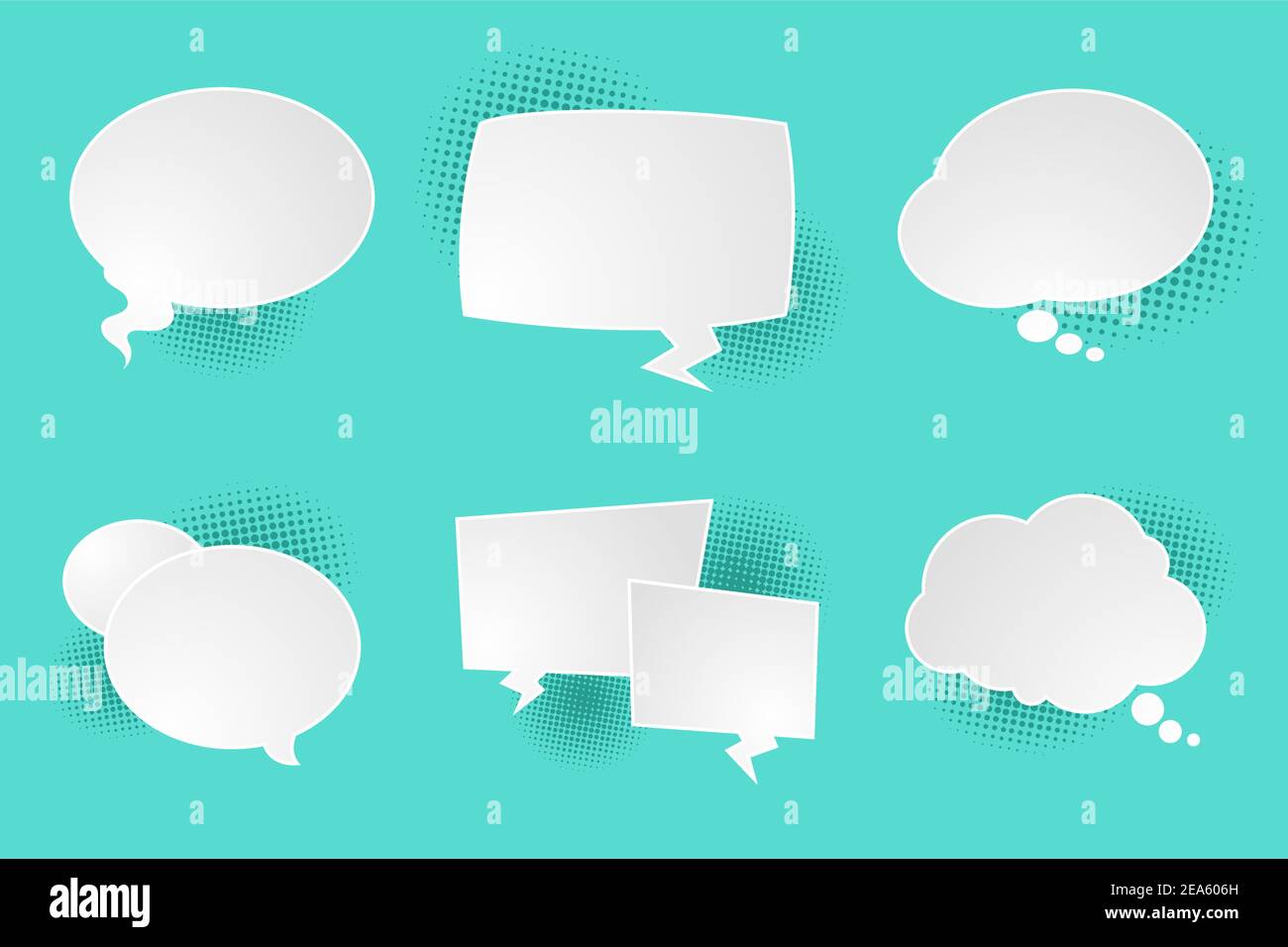 Paper style speech balloon Vector illustration Stock Vector Image & Art ...
