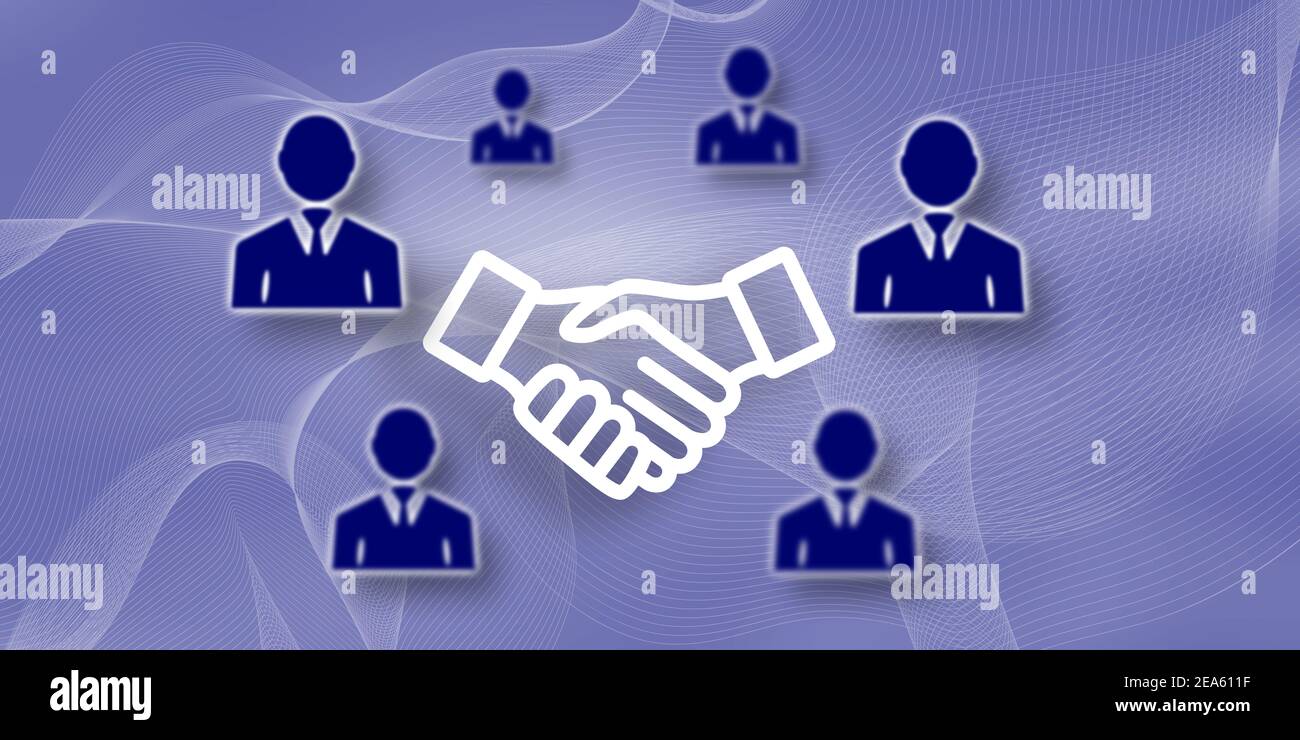 Illustration of a partner concept Stock Photo - Alamy