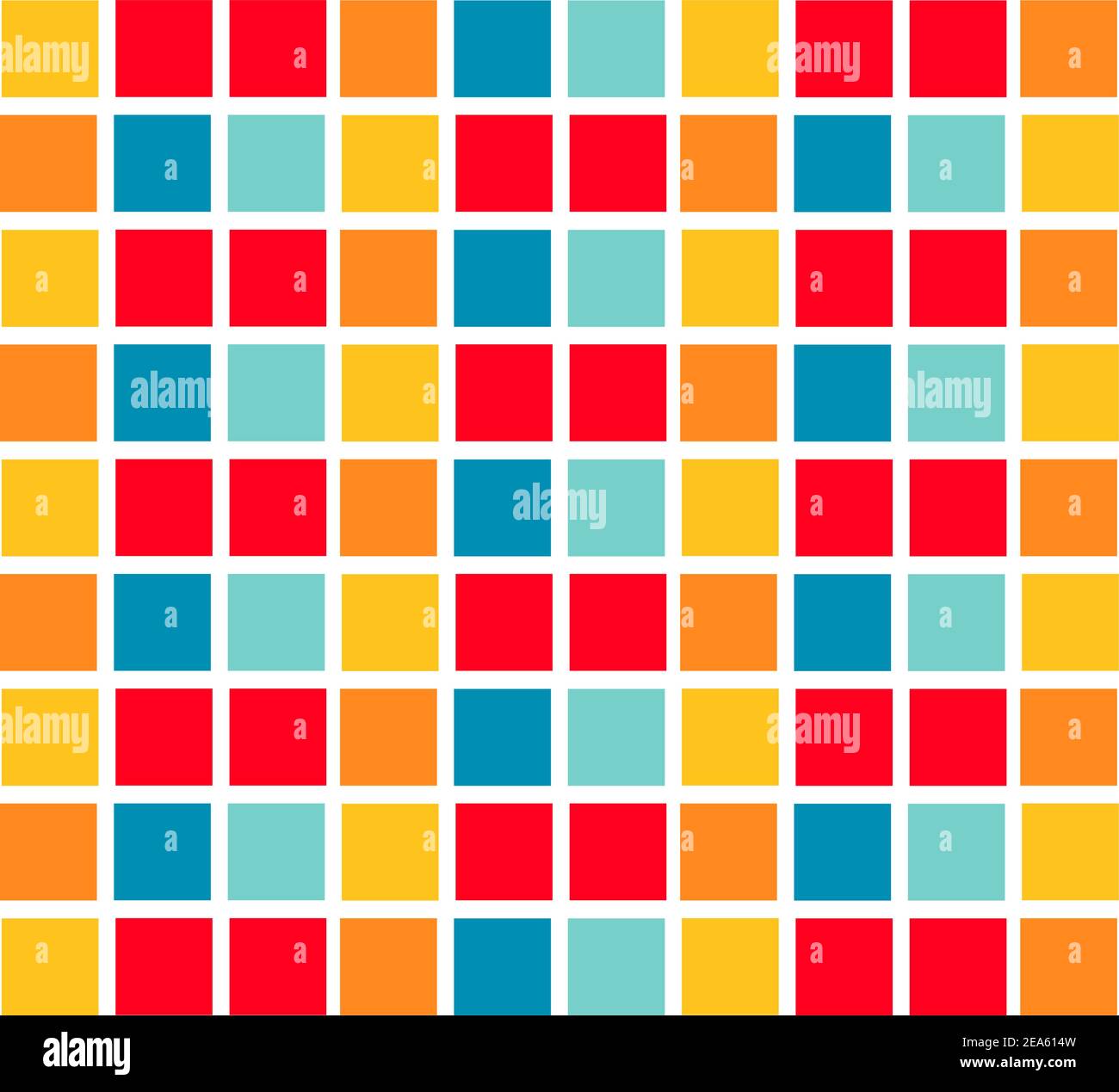 Abstract colourful seamless patten with shapes on a white background ...