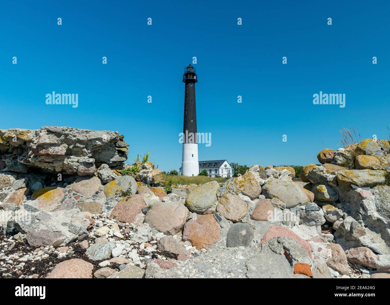 beautiful sightseeing of Saaremaa island in sunny clear day . Sorve ...