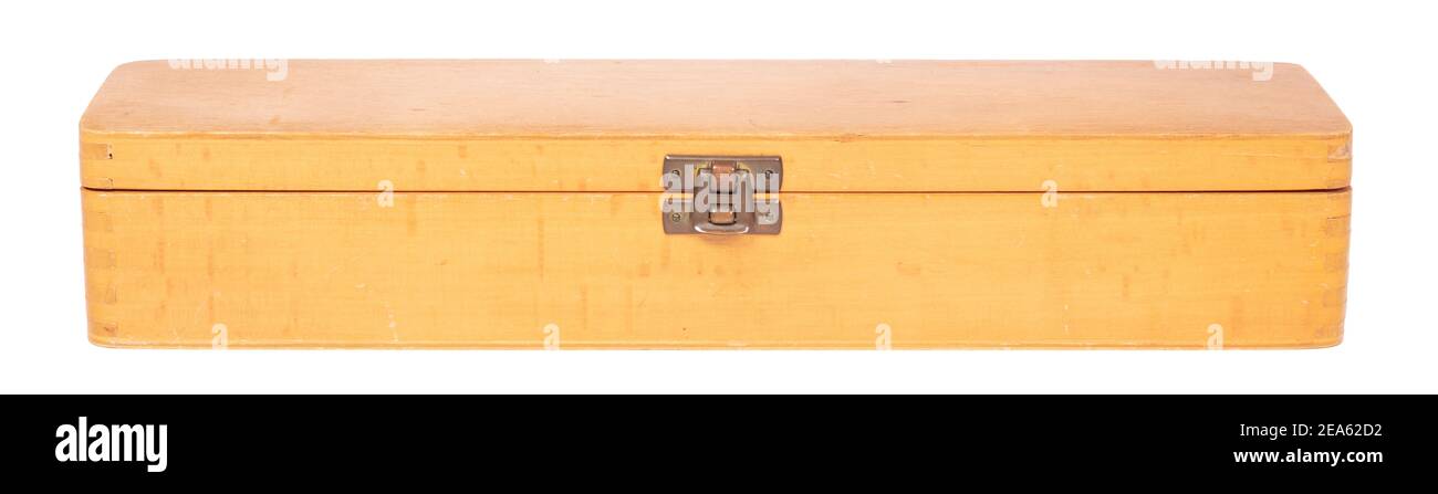 Old wood box, isolated on white background Stock Photo - Alamy