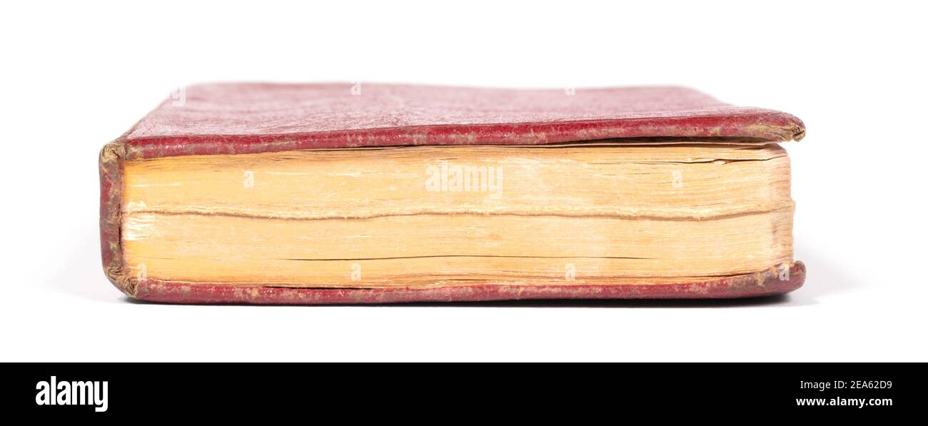 Small red book, isolated on a white background Stock Photo - Alamy