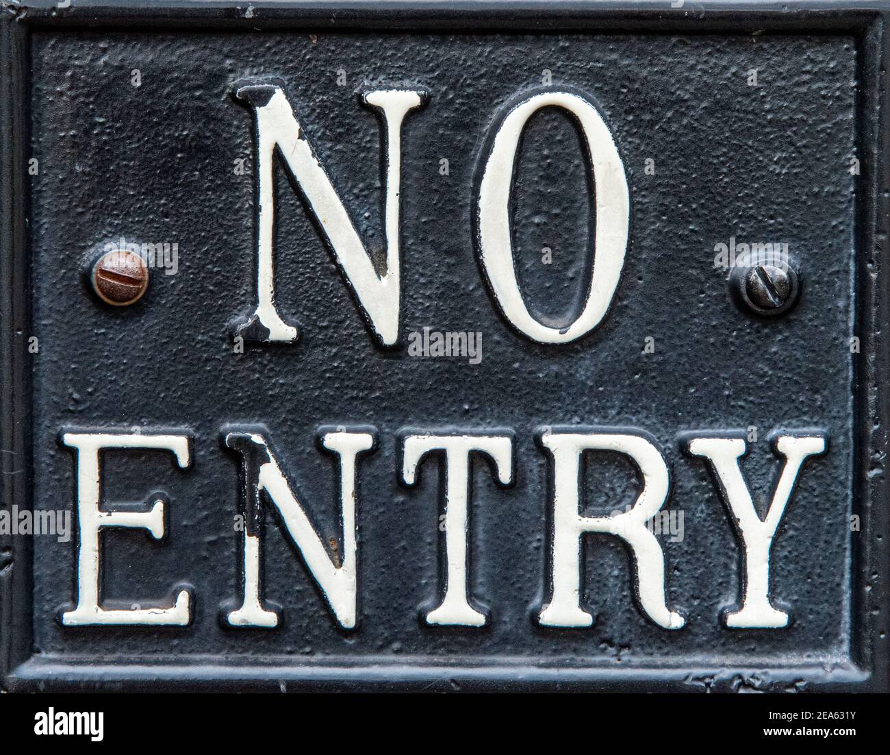 Old 'no entry' sign 4942 Stock Photo - Alamy