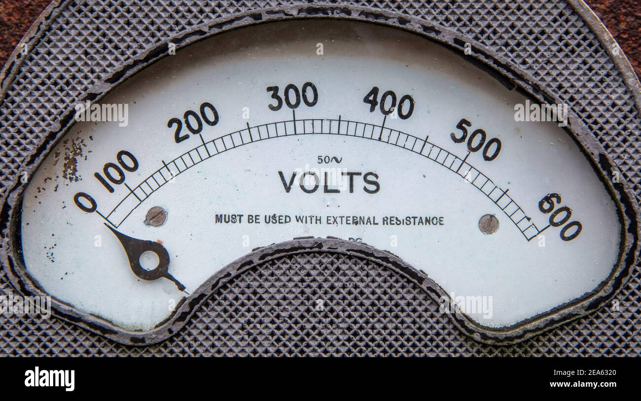 Vintage voltmeter in old generating works 7612 Stock Photo - Alamy